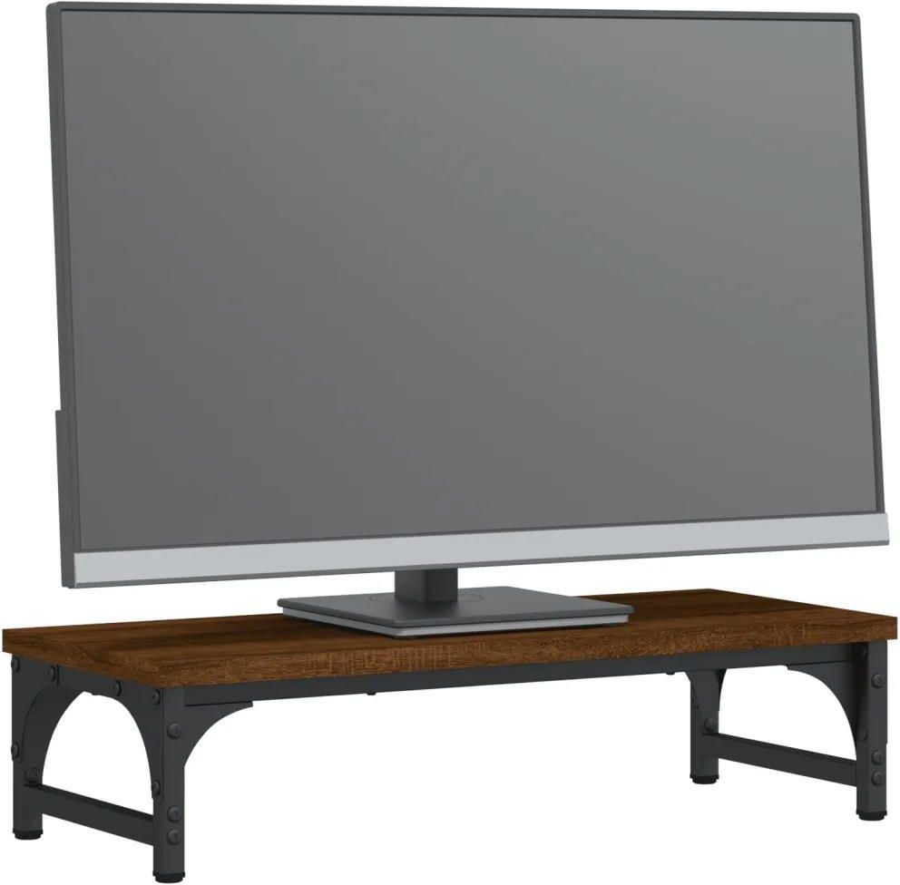 Vidaxl Podstawka pod monitor, brązowy dąb, 55x23x14 cm (834004 ...