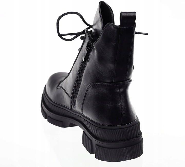 Botki Damskie Jezzi Czarne Trapery Ocieplane Buty Zimowe RMR2183-25 ...