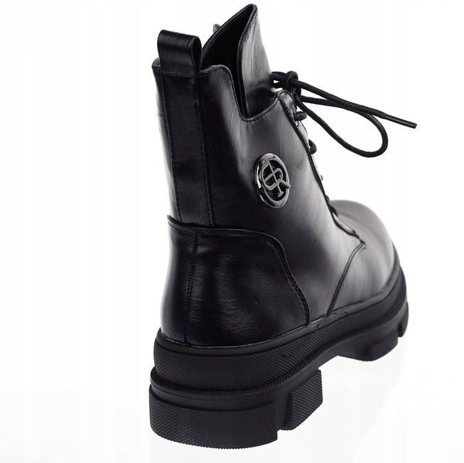Botki Damskie Jezzi Czarne Trapery Ocieplane Buty Zimowe RMR2183-25 ...