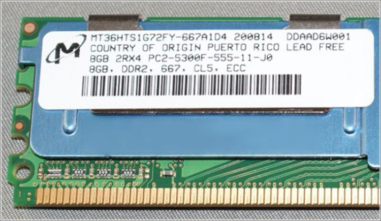 Micron RAM 8GB FB-DIMM DDR2 667MHz PC2-5300 ECC (MT36HTS1G72FY-667A1D4 ...