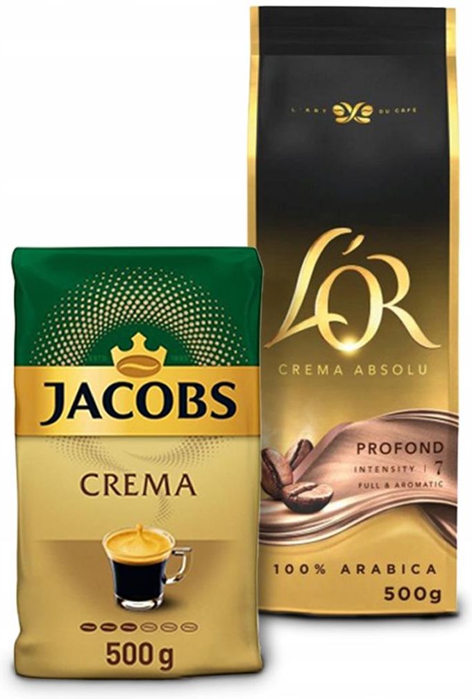 Kawa Jacobs Ziarnista Crema L'Or Absolu 2X 500g Zestaw Kaw - Ceny i ...