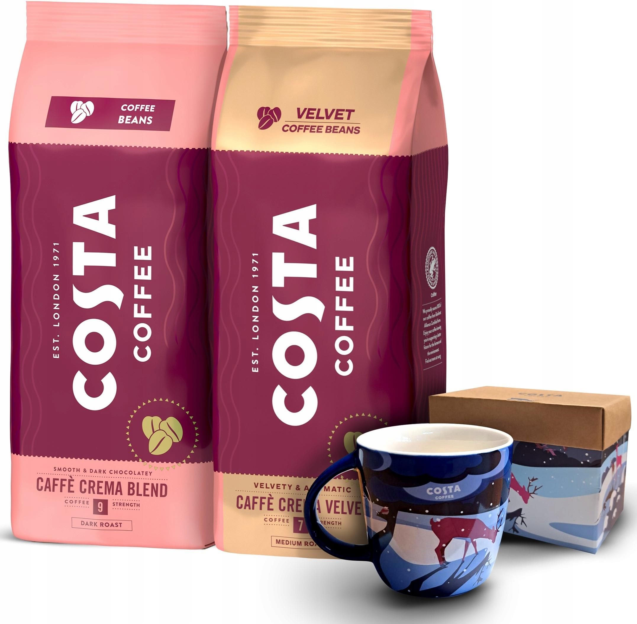 Kawa Costa Coffee Caffe Crema Velvet Ziarnista 1kg 1000 - Ceny i opinie ...
