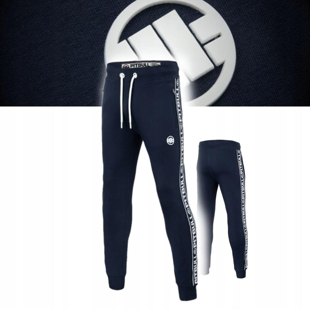 Pitbull West Coast Spodnie Dresowe French Terry Byron Granatowe Navy ...