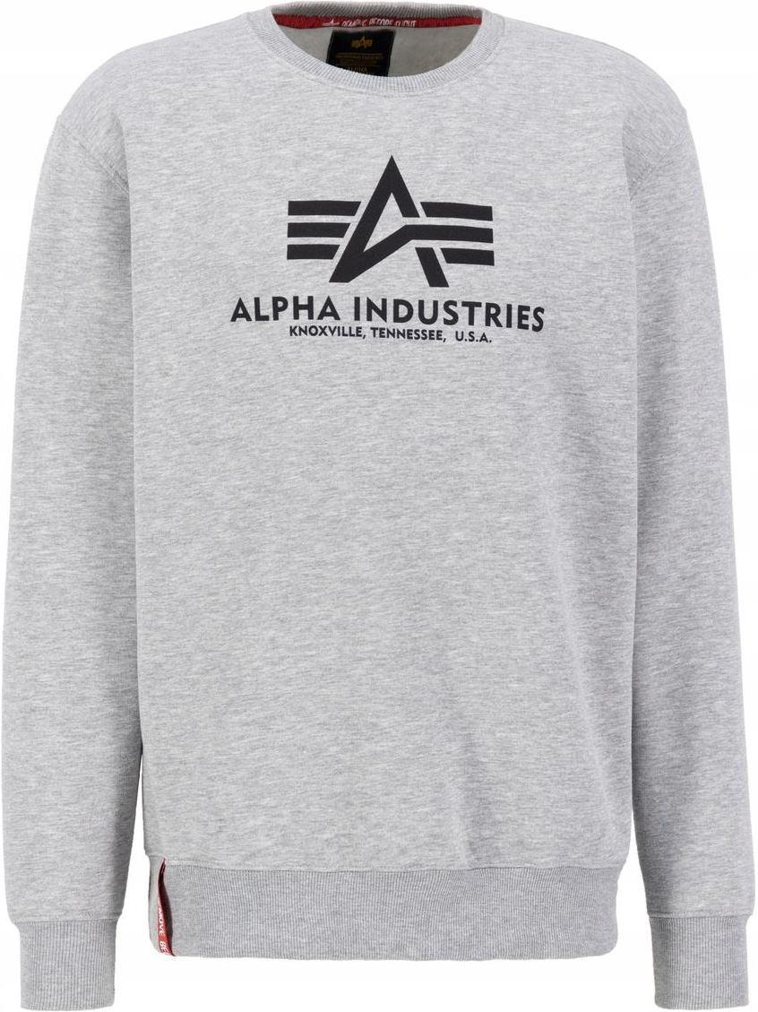 Bluza Alpha Industries Basic Sweater grey heather L - Ceny i opinie ...