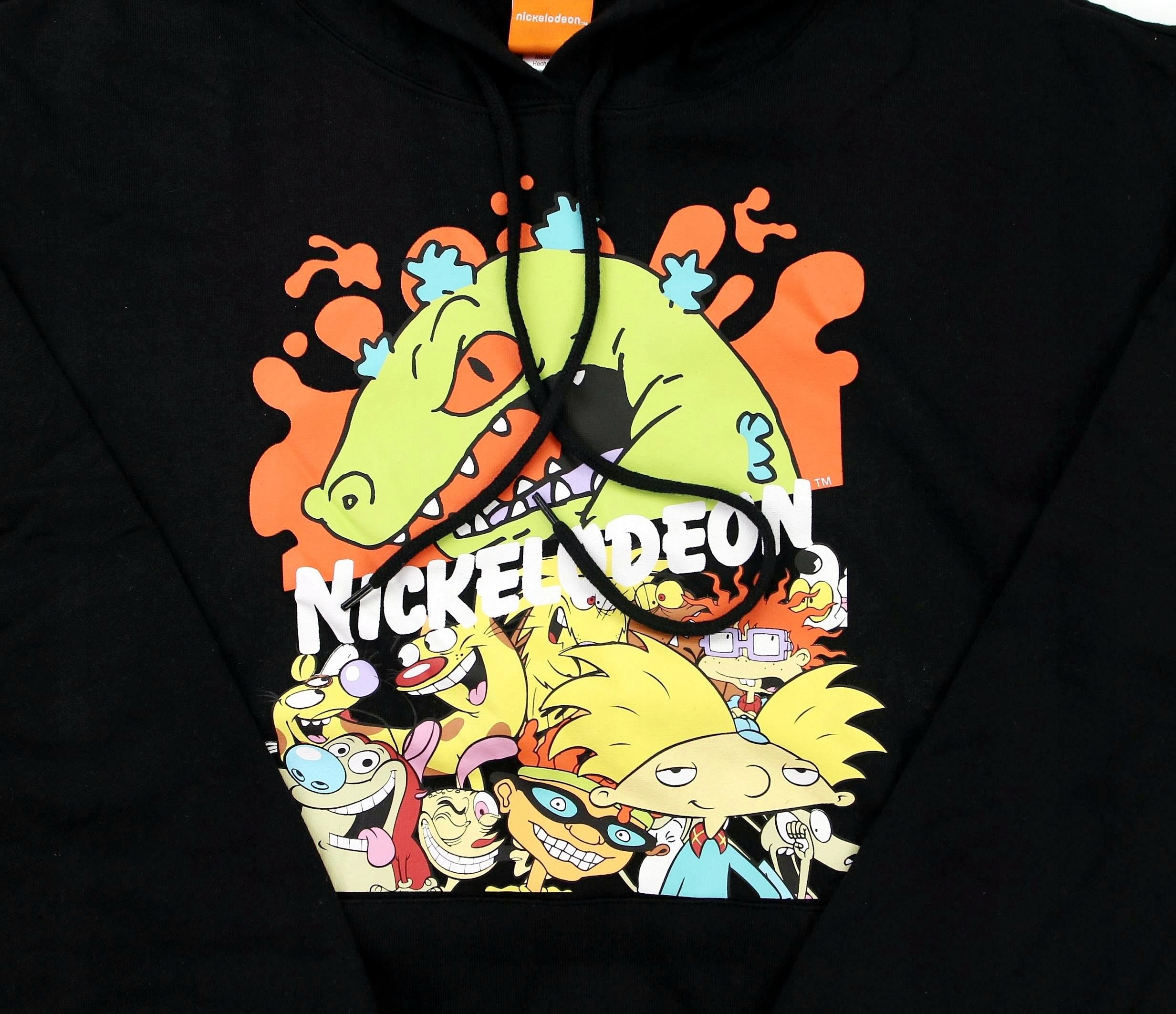 $46 Nickelodeon Mix Postaci Bajki Bluza męska z kapturem M kieszeń ...