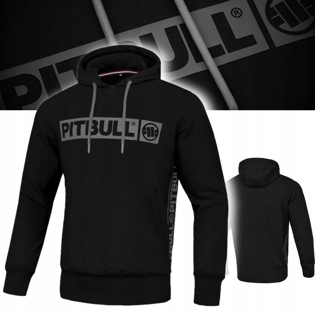 Pitbull West Coast Bluza Męska Z Kapturem French Terry Brighton Czarna ...