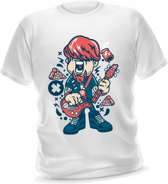 T-shirt koszulka sportowa gitarzysta artysta muzyk z brodą - Ceny i ...
