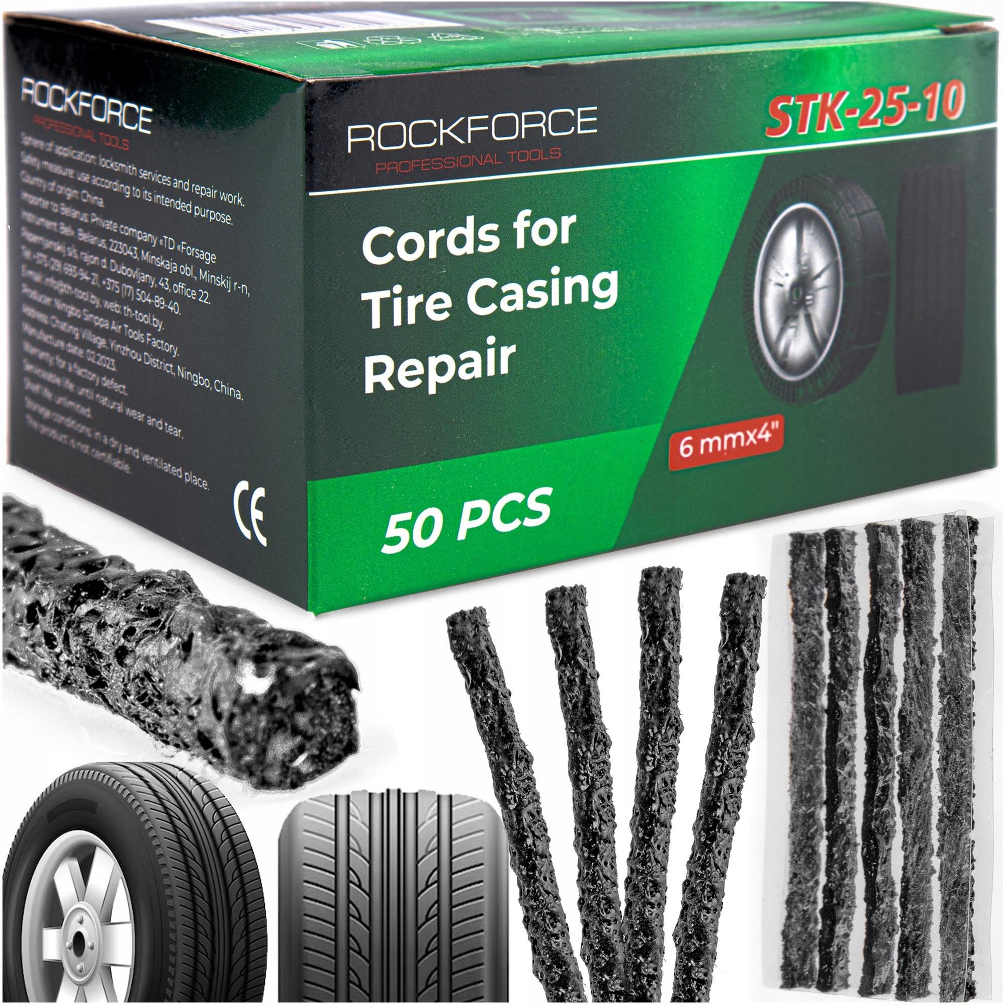 Rockforce Zestaw Sznurów Do Naprawy Opon Sznury Butylowe 50Szt. 6Mmx4'' - Opinie i ceny na Ceneo.pl