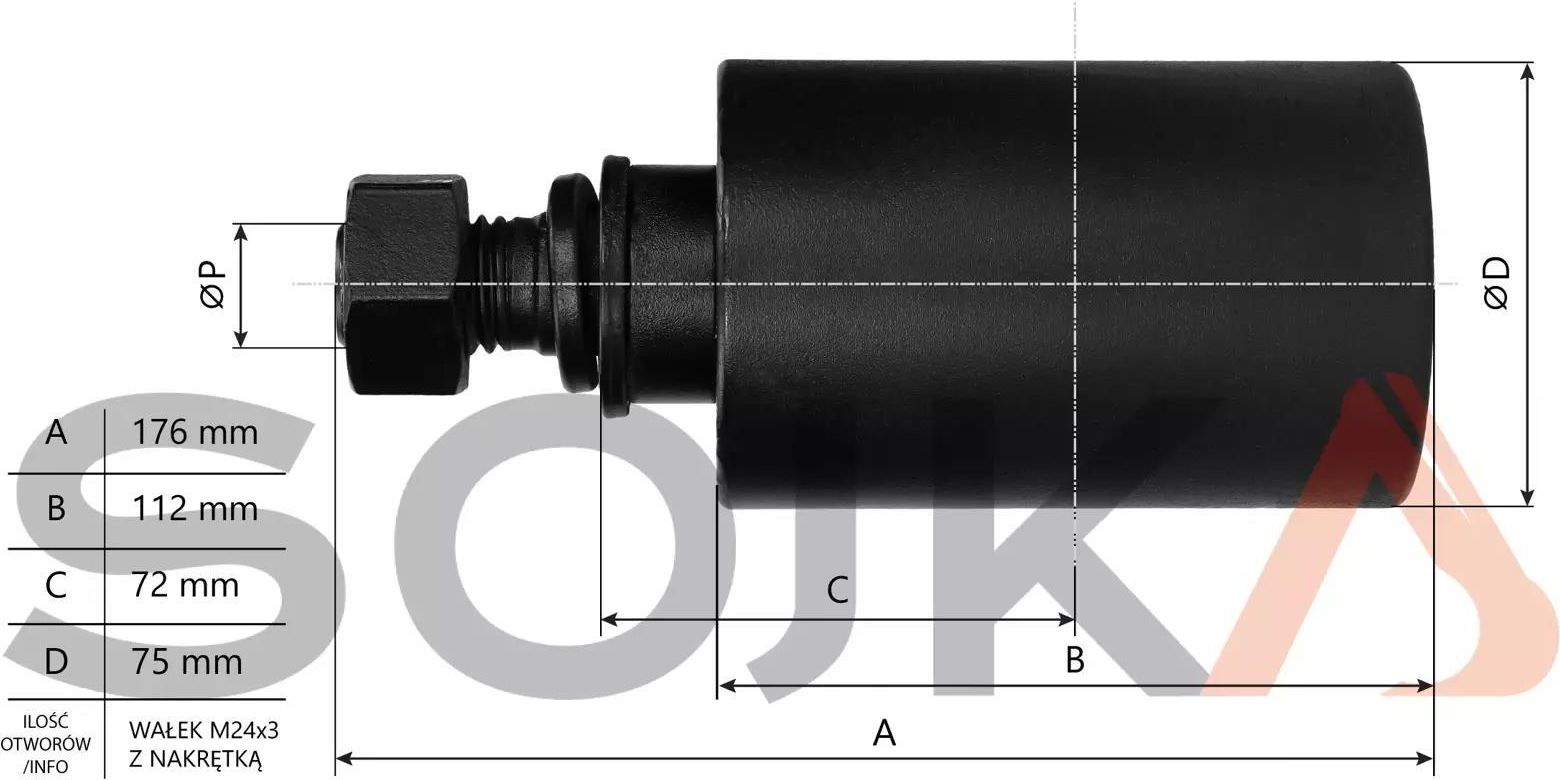Rolka podtrzymująca JCB 8030 (332/S4308) - Opinie i ceny na Ceneo.pl