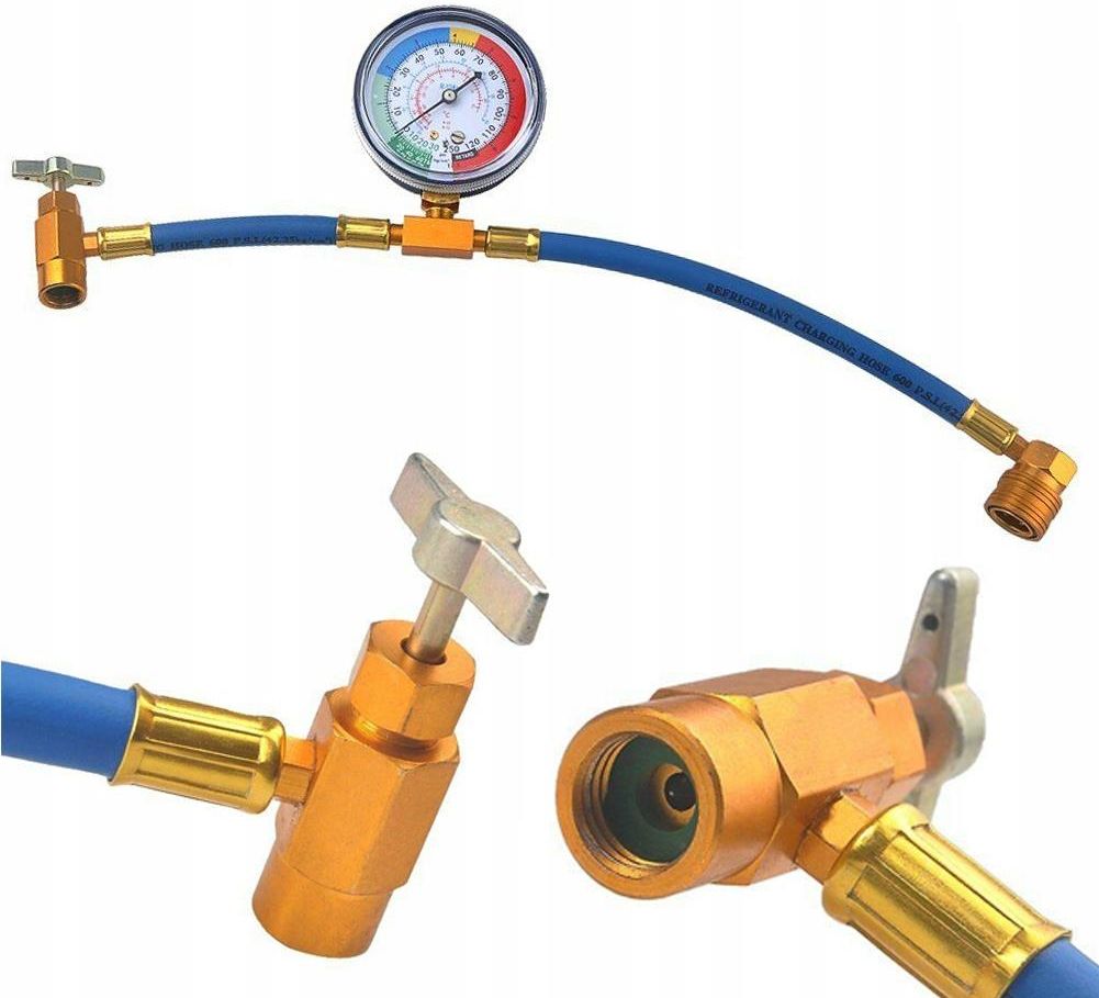 Bedde Wąż Z Manometrem I Zaworem Do Klimatyzacji R134A - Opinie i ceny ...