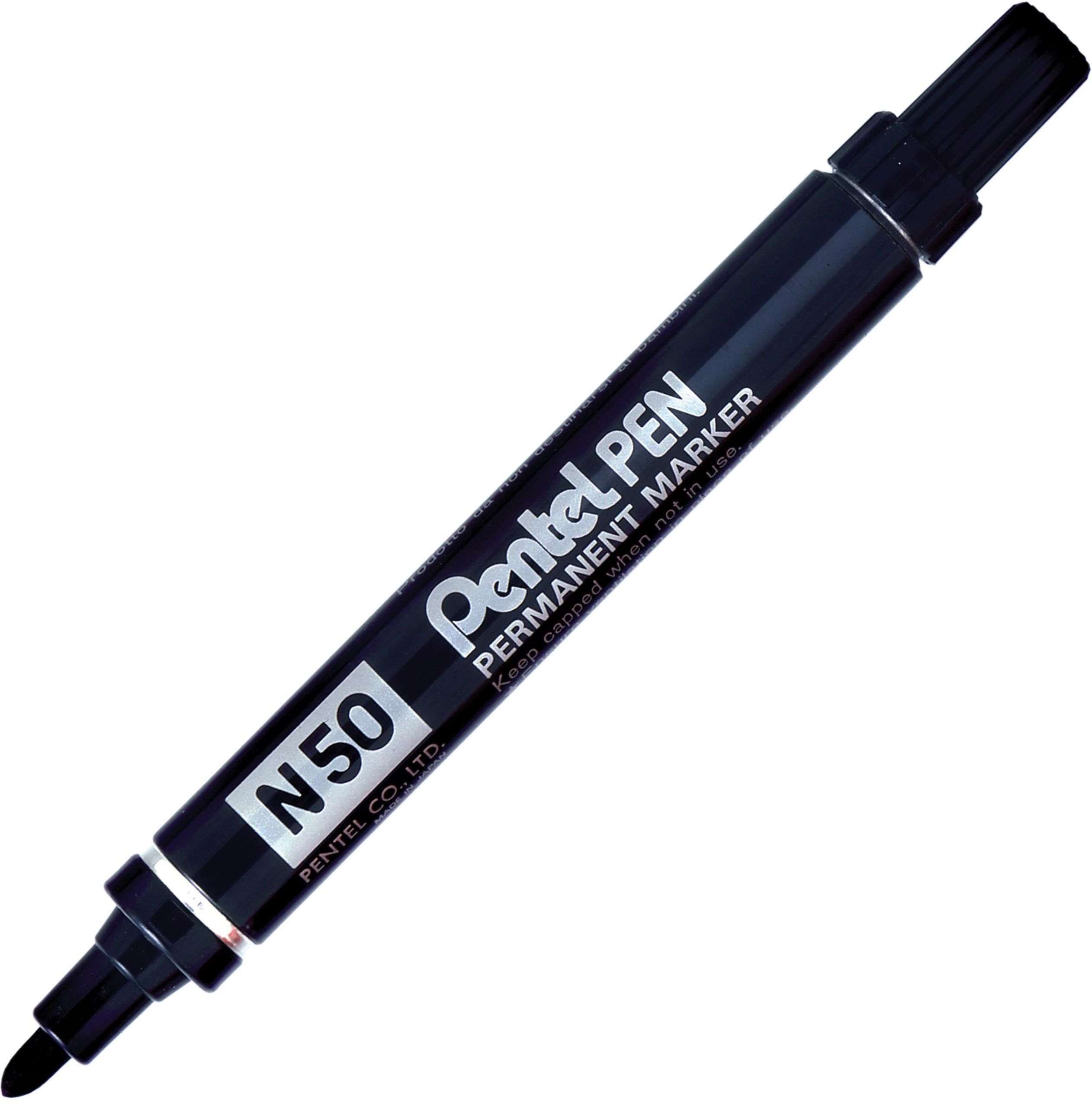 Pentel Okrągły Marker Permanentny Czarny Flamaster Tradycyjny Okrągły ...
