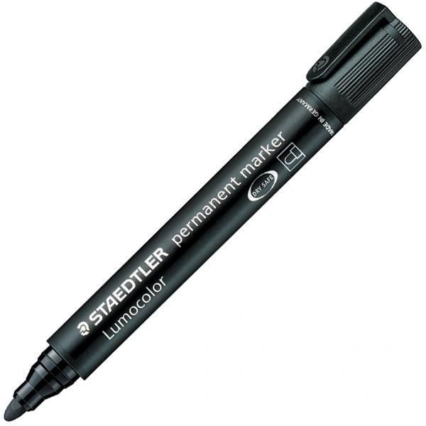 Staedtler Marker Okrągły Permanentny Czarny Gruby Flamaster Klasyczny ...