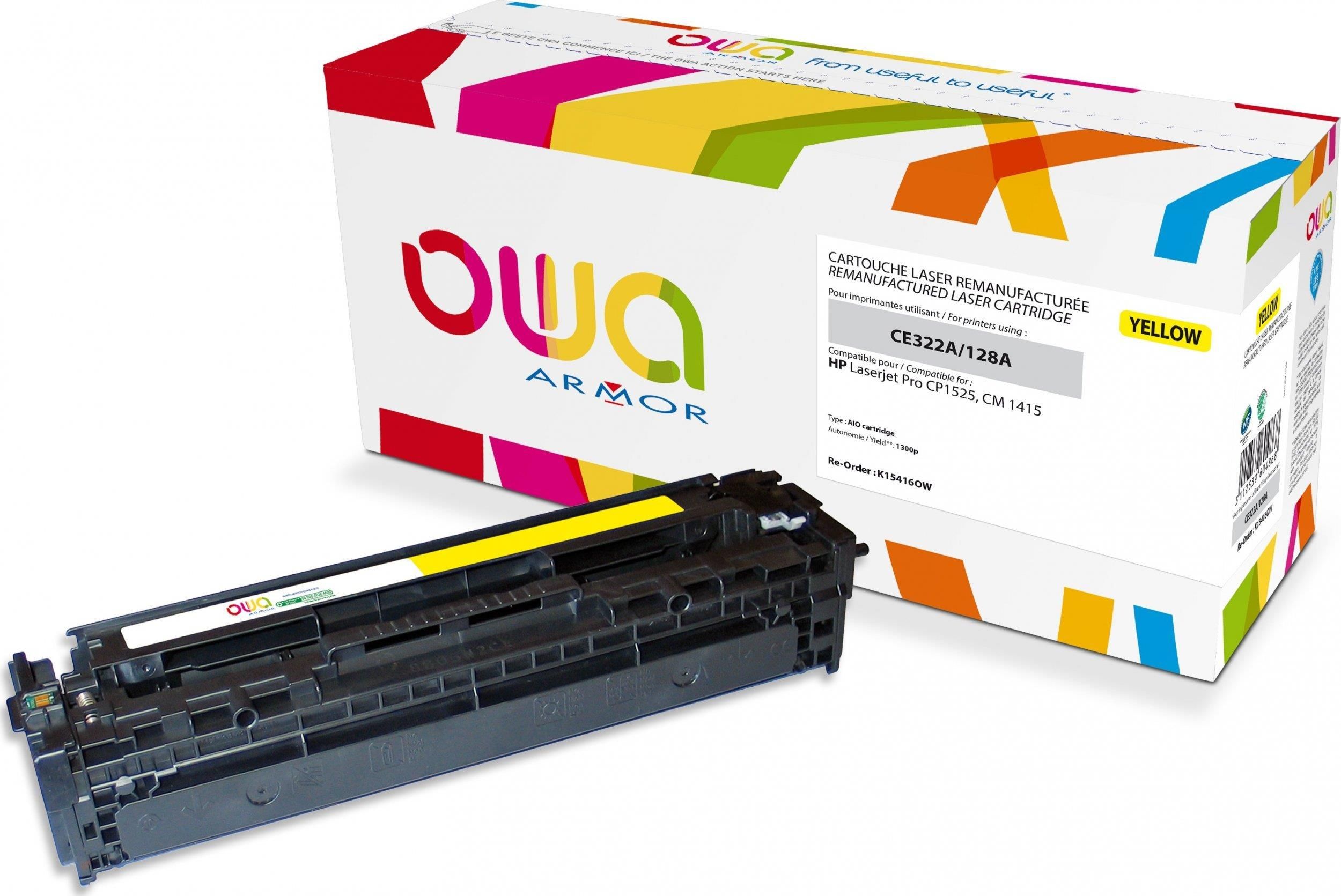 Owa Armor Toner Toner Pro Hp Laserjet Pro Cp1525 Żółty (K15416Ow ...