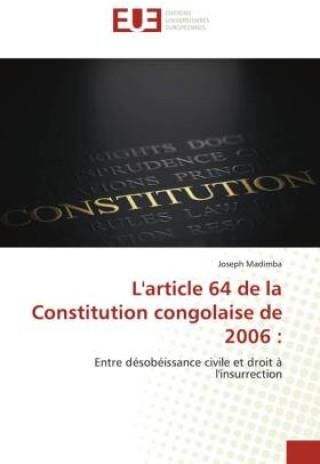 L'article 64 de la Constitution congolaise de 2006 : - Literatura ...