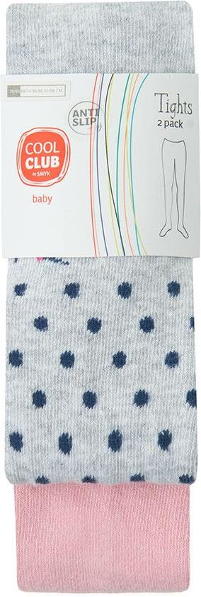 Cool Club, Antypoślizgowe rajstopy dziewczęce, mix, zestaw, 2 szt ...