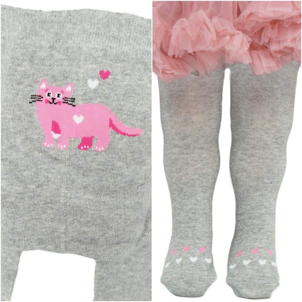 Dziewczęce Rajstopy r.80-86 szare kot w.663 - Ceny i opinie - Ceneo.pl