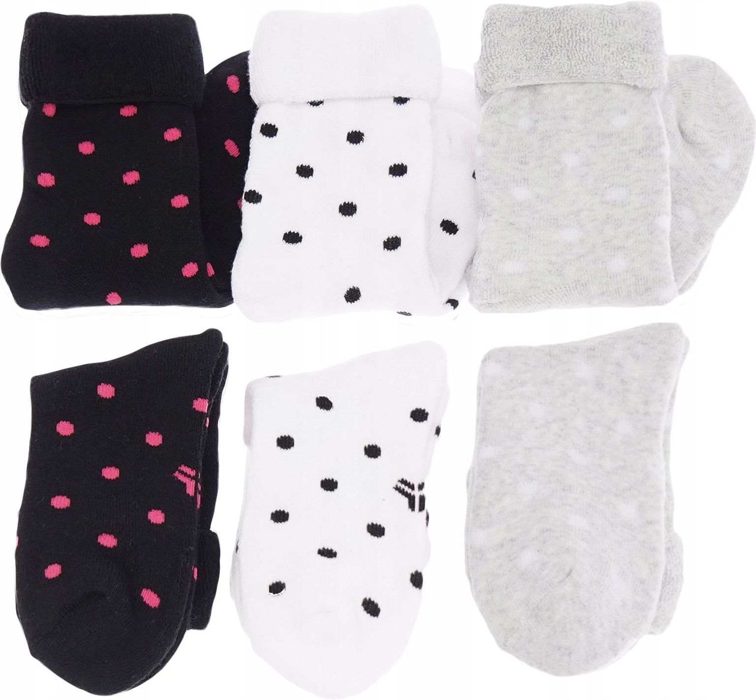 6pak Skarpetki dziewczęce frotte ciepłe bawełniane skarpety w kropki 35/38 - Ceny i opinie ...