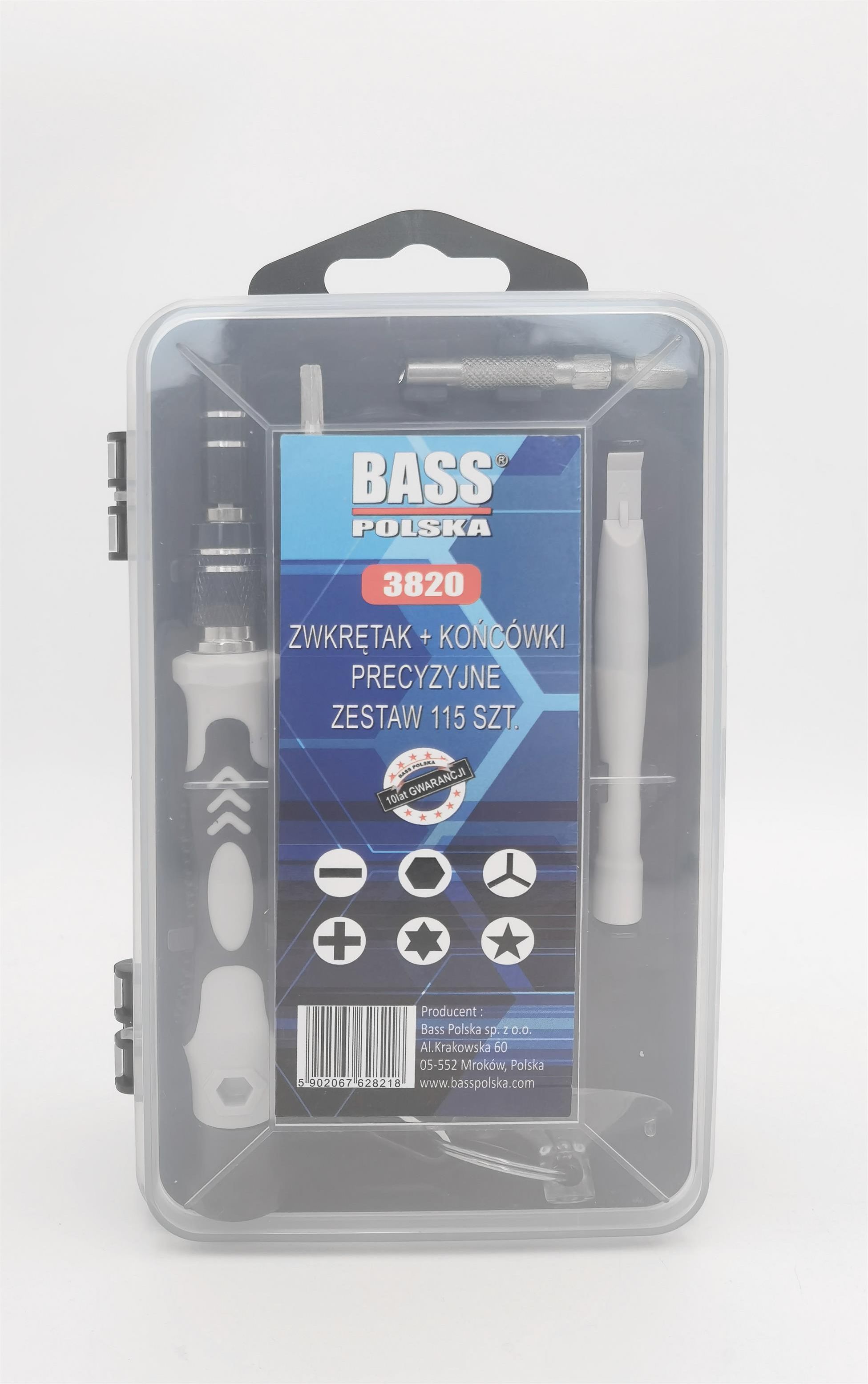 Śrubokręt Bass Polska Zestaw Wkrętak Końcówki Precyzyjne 115 El ...