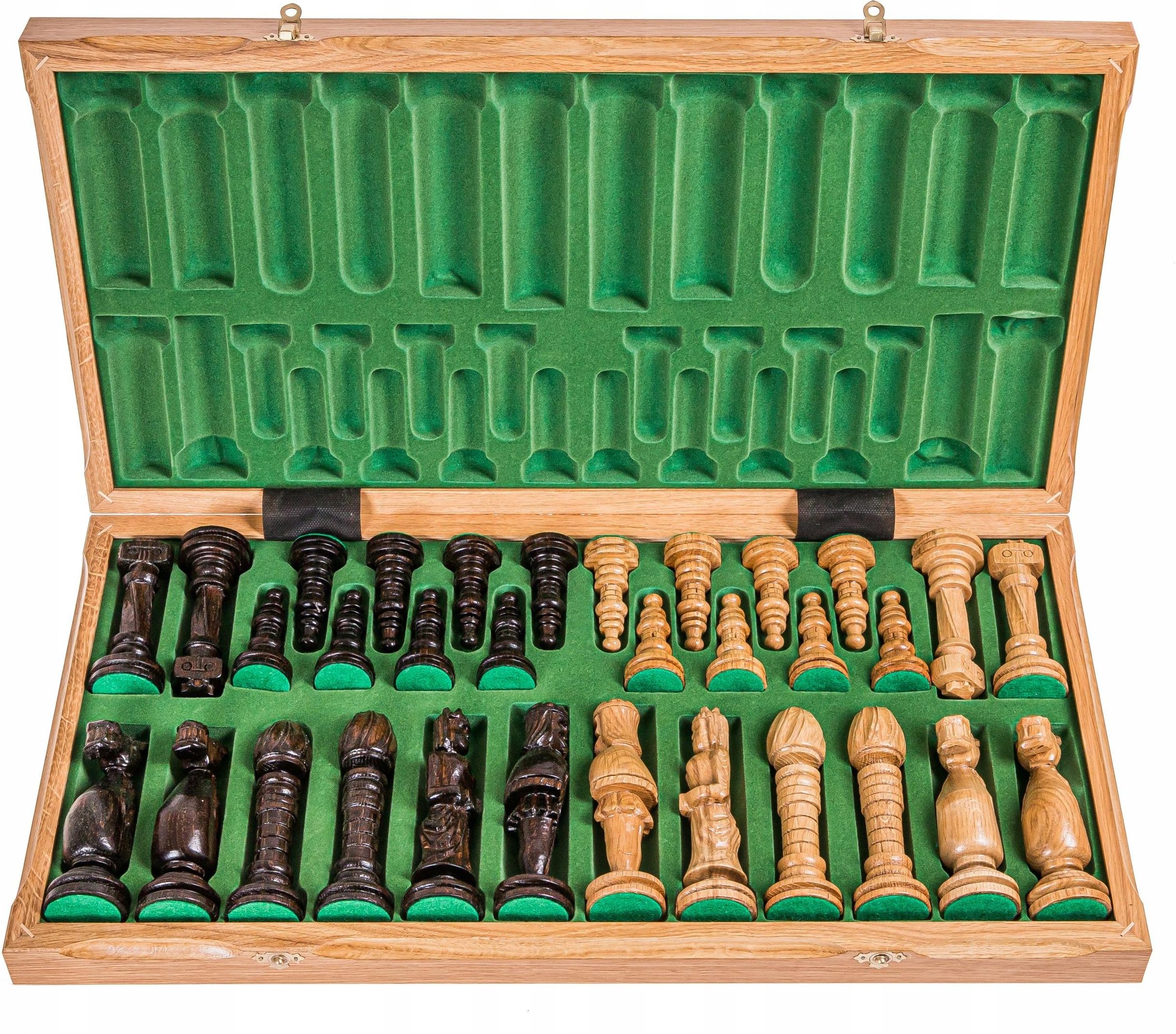 Square Szachy drewniane Rzeźbione Hiszpanskie Dąb WZ-JAFA-ID1M - Gra ...