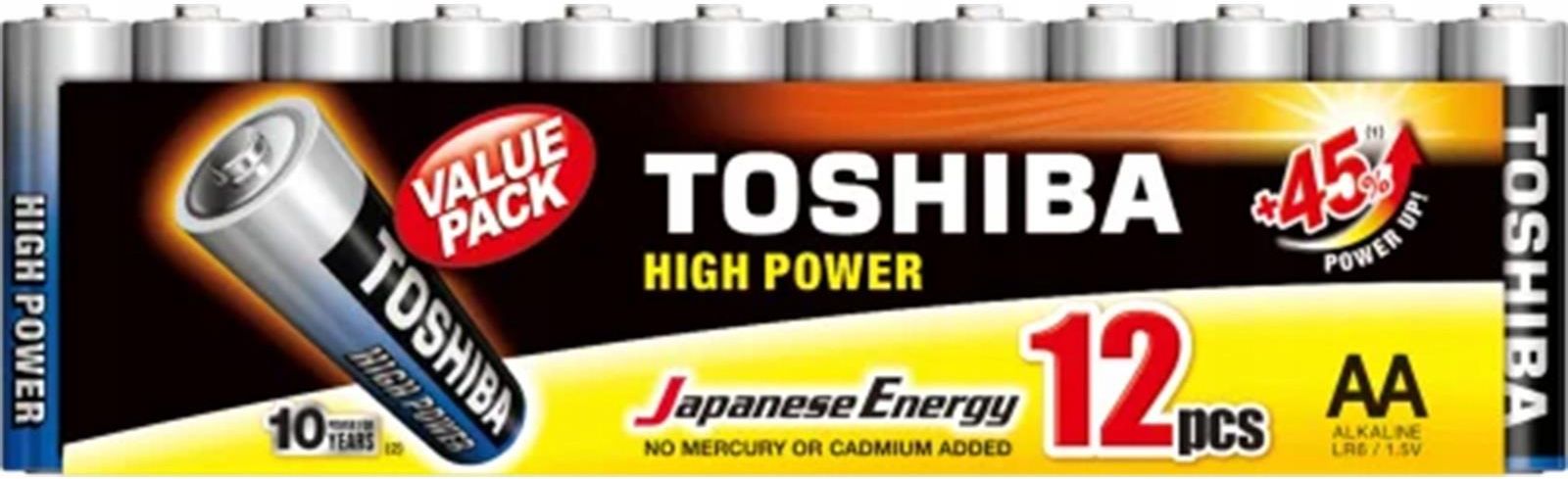 Baterie Alkaliczne TOSHIBA HIGH POWER LR6 AA 1,5V PACK 12szt - Ceny i ...