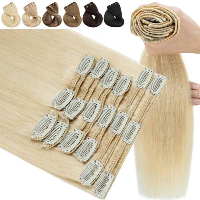 Natural Clip In Double Thick Full Head Extensions - Ceny i opinie ...