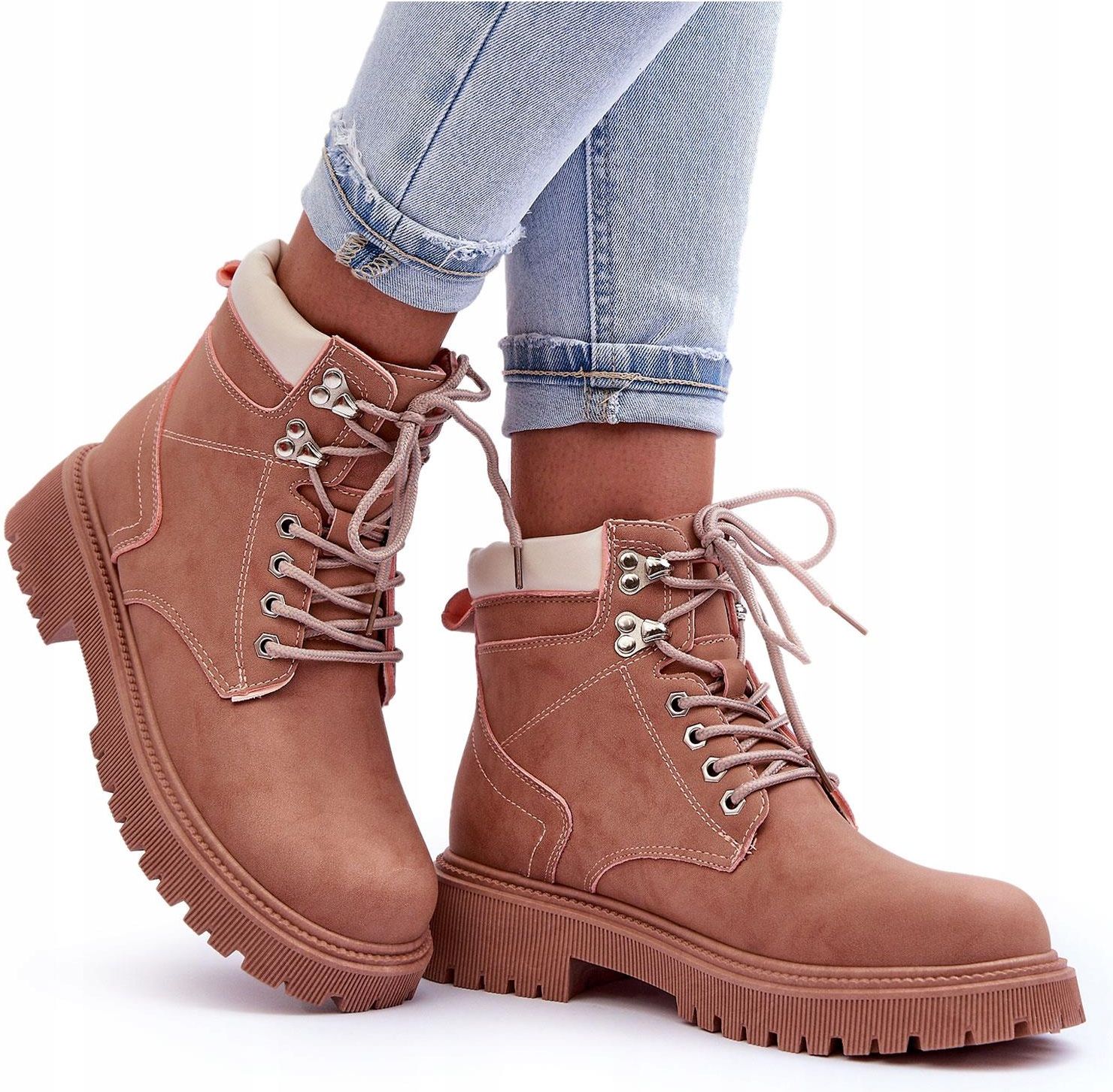 Trapery Damskie Skórzane Ocieplane Różowe 39 - Ceny i opinie - Ceneo.pl