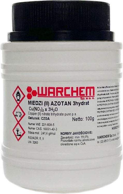 Warchem Azotan Miedzi (Ii) 3Hydrat Czda 100G - ceny i opinie - Ceneo.pl