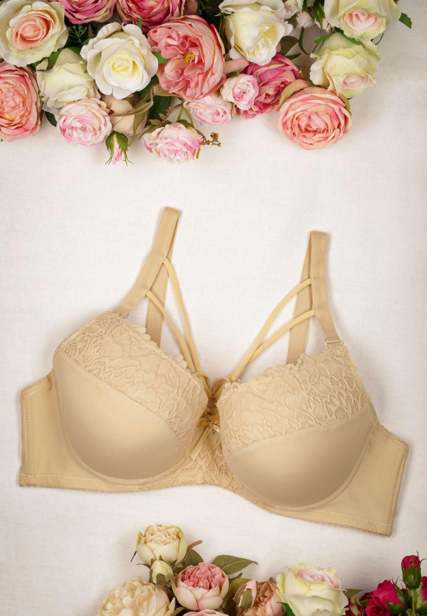 Born2Be Beżowy Biustonosz damski 80D Full Cup - Ceny i opinie - Ceneo.pl