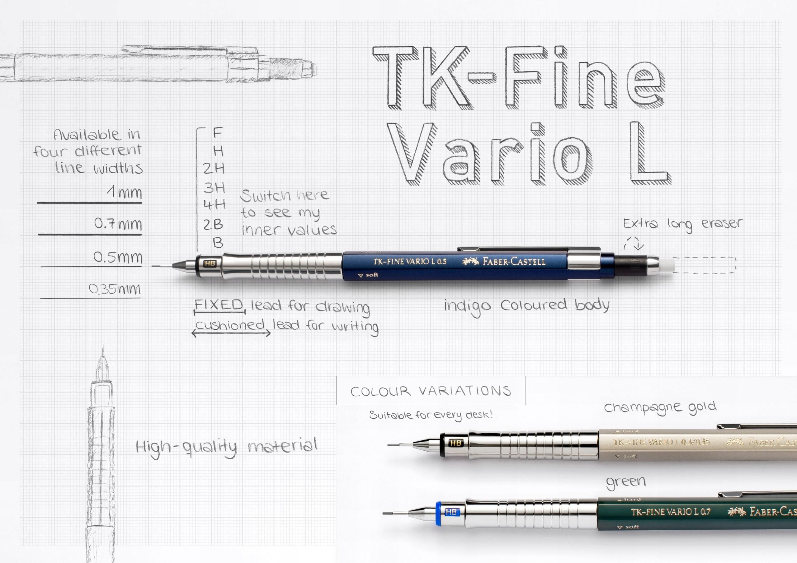 Faber-Castell Ołówek Automatyczny Z Gumką Na Rysiki Tk-Fine Vario L 1,0mm - Ceny i opinie - Ceneo.pl