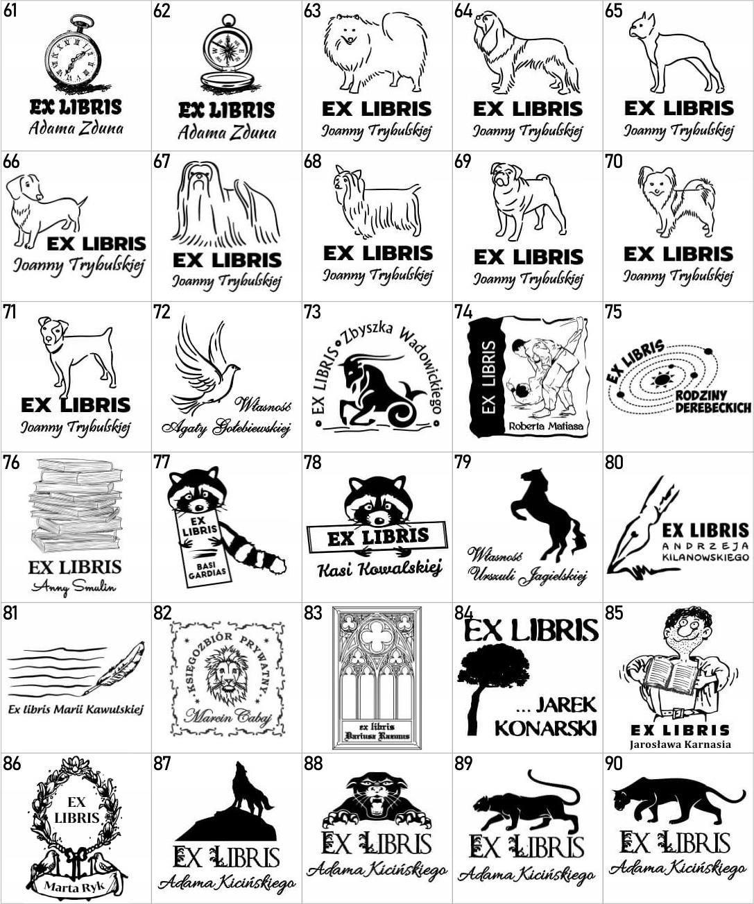 Pieczątka Ex Libris 6X4 5X5Cm 127 Wzorów Do Wyboru - Ceny i opinie ...
