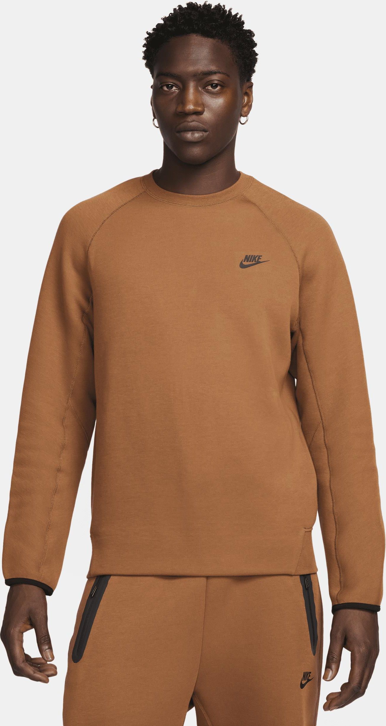 Bluza męska Nike Sportswear Tech Fleece - Brązowy - Ceny i opinie ...