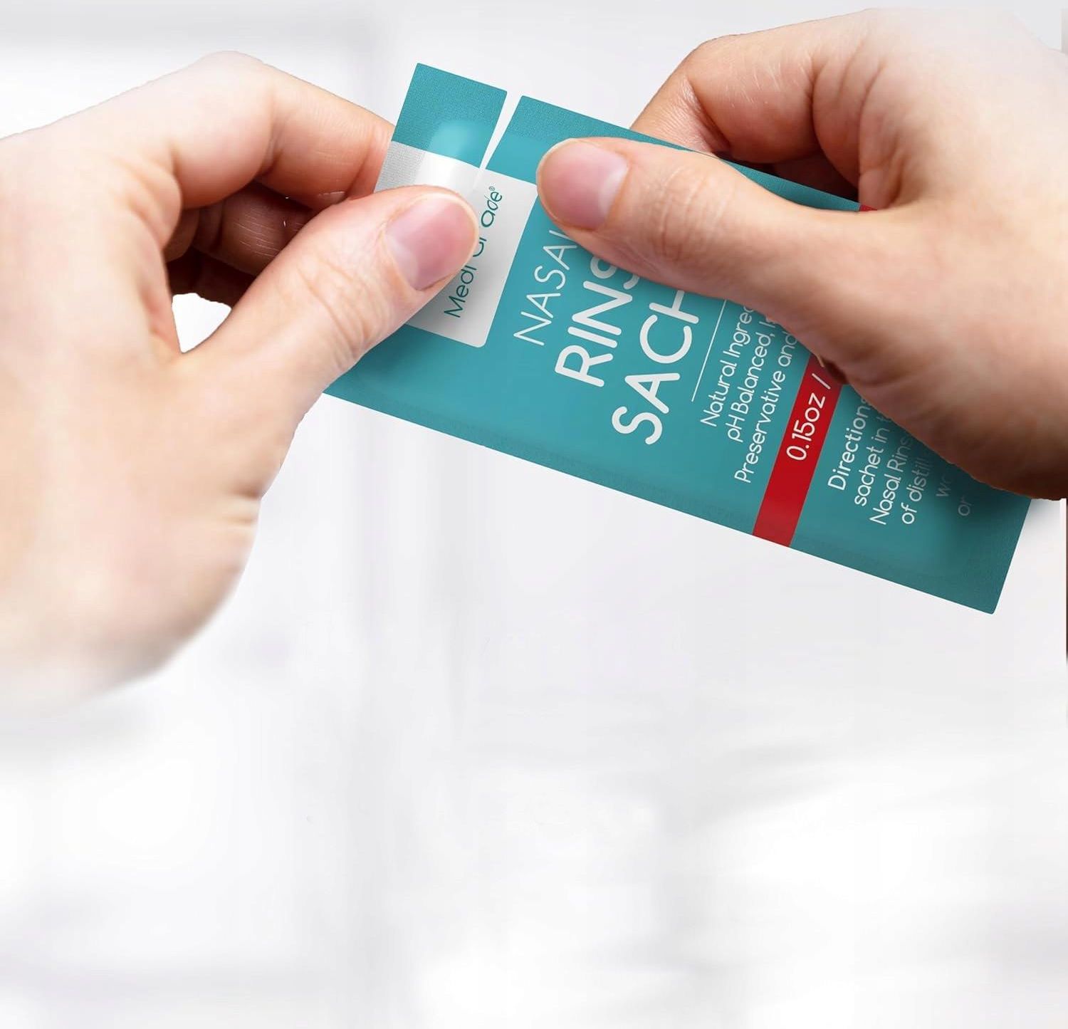 Sól fizjologiczna do nosa płukanie zatok 130 saszetek Medi Grade ...