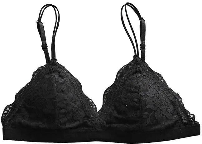 Womens Bra Without Steel Ring Lace Thin Summer Sling Triangle Cup Bras ...