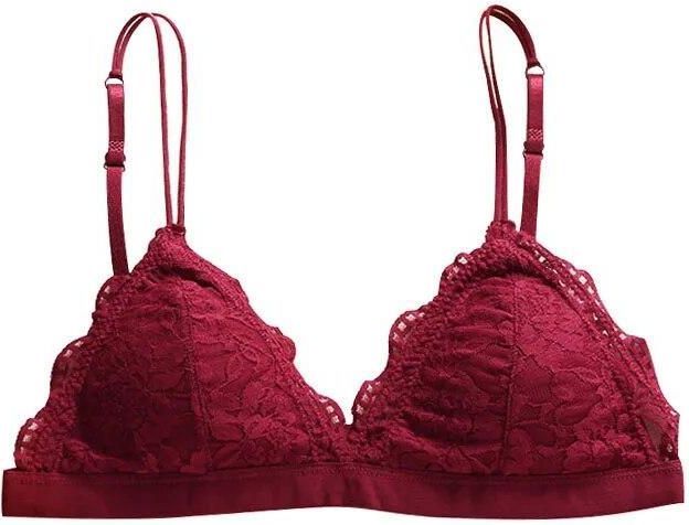 Womens Bra Without Steel Ring Lace Thin Summer Sling Triangle Cup Bras ...