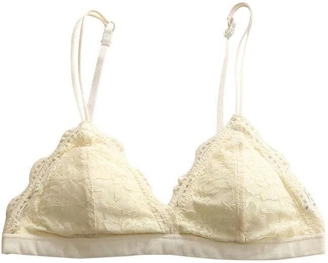 Womens Bra Without Steel Ring Lace Thin Summer Sling Triangle Cup Bras ...
