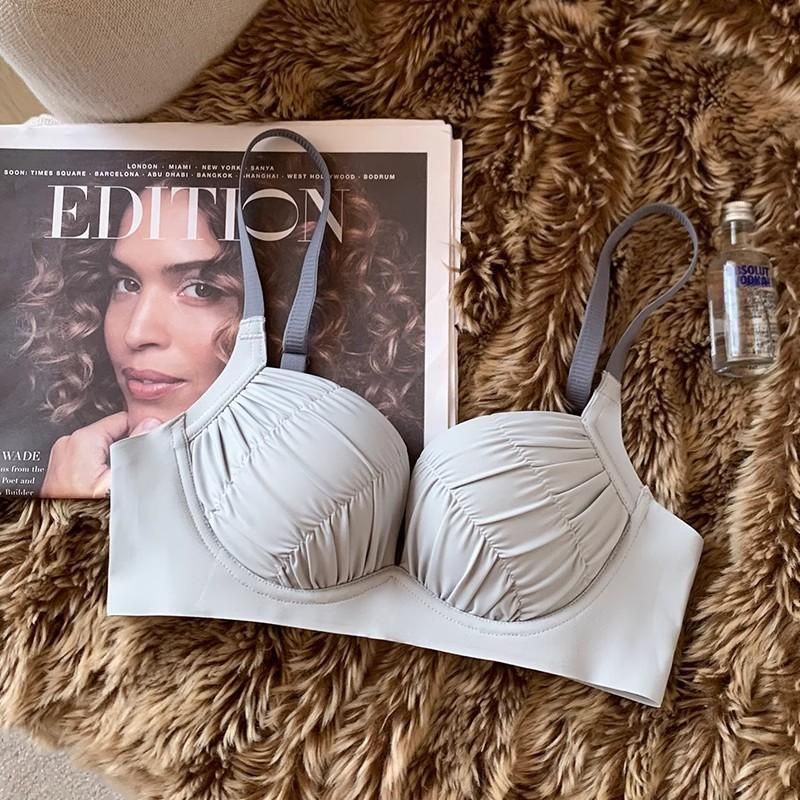 Push Up Bra for Women Seamless Underwire Bras Solid Color Girls ...