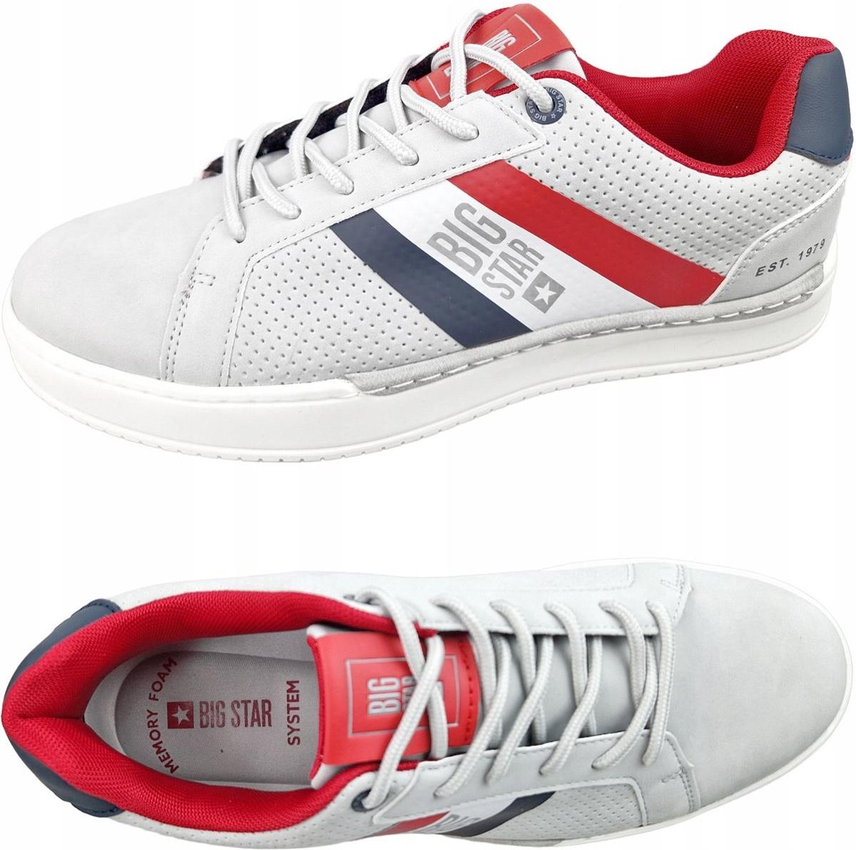 Buty Big Star męskie szare trampki KK174056 42 - Ceny i opinie - Ceneo.pl