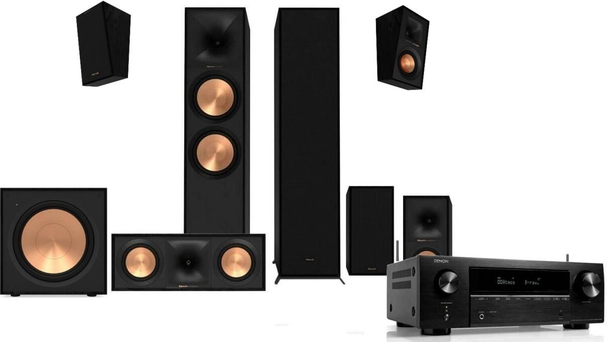 Kino domowe Denon AVR-X1800H + Klipsch Reference R-600F + R-50C + R-50M ...
