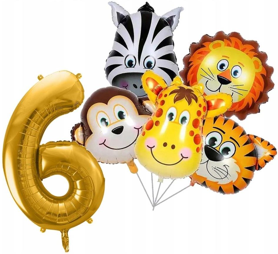 Zestaw Balony 6 Urodziny Zwierzątka Safari 100 Cm - Ceny i opinie ...