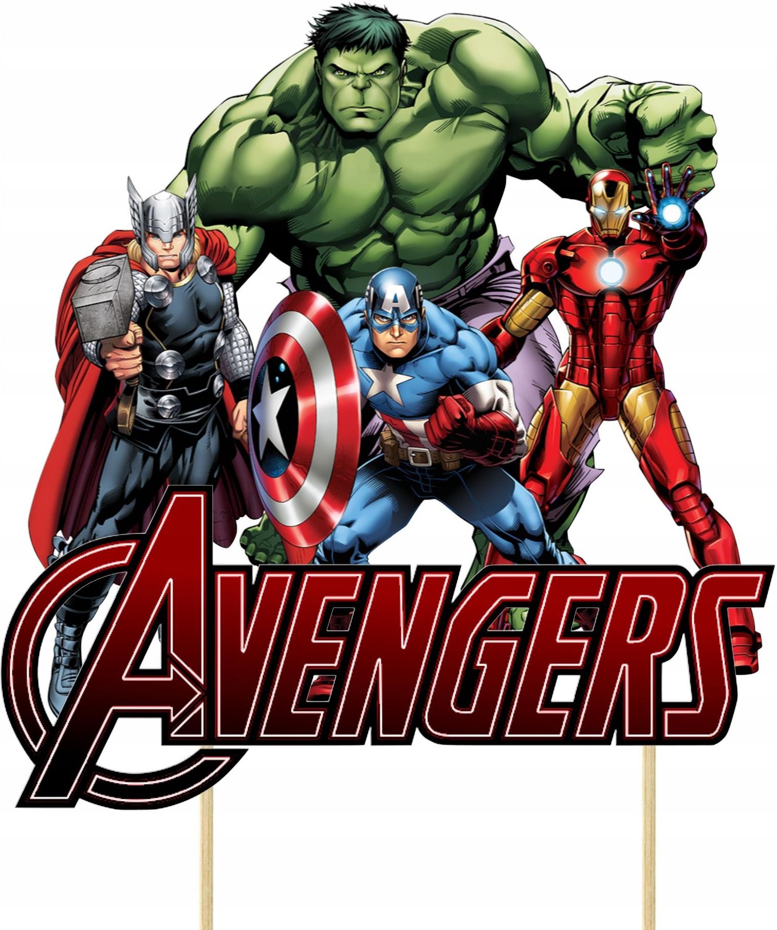 Topper Ozdoba Dekoracja Na Tort Avengers Spider Man Iron Man Hulk ...