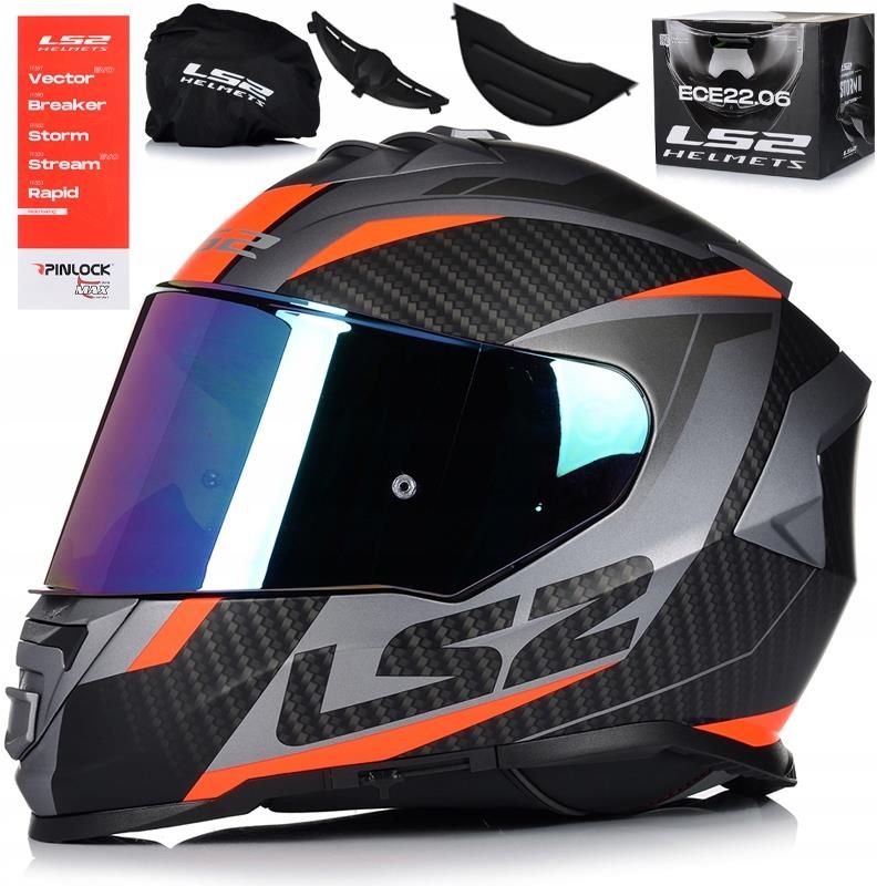 Kask motocyklowy Ls2 Ff800 Storm Ii Racer + Pinlock Blenda 2Szt. Szyba ...