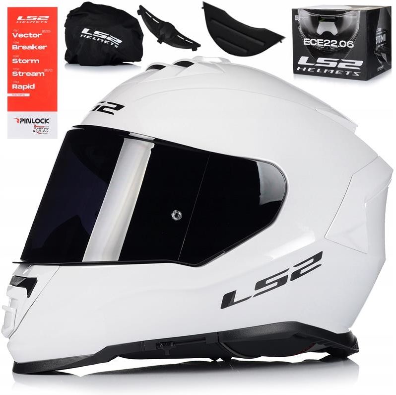 Kask motocyklowy Ls2 Ff800 Storm Ii Solid + Pinlock Blenda 2Szt. Szyba ...