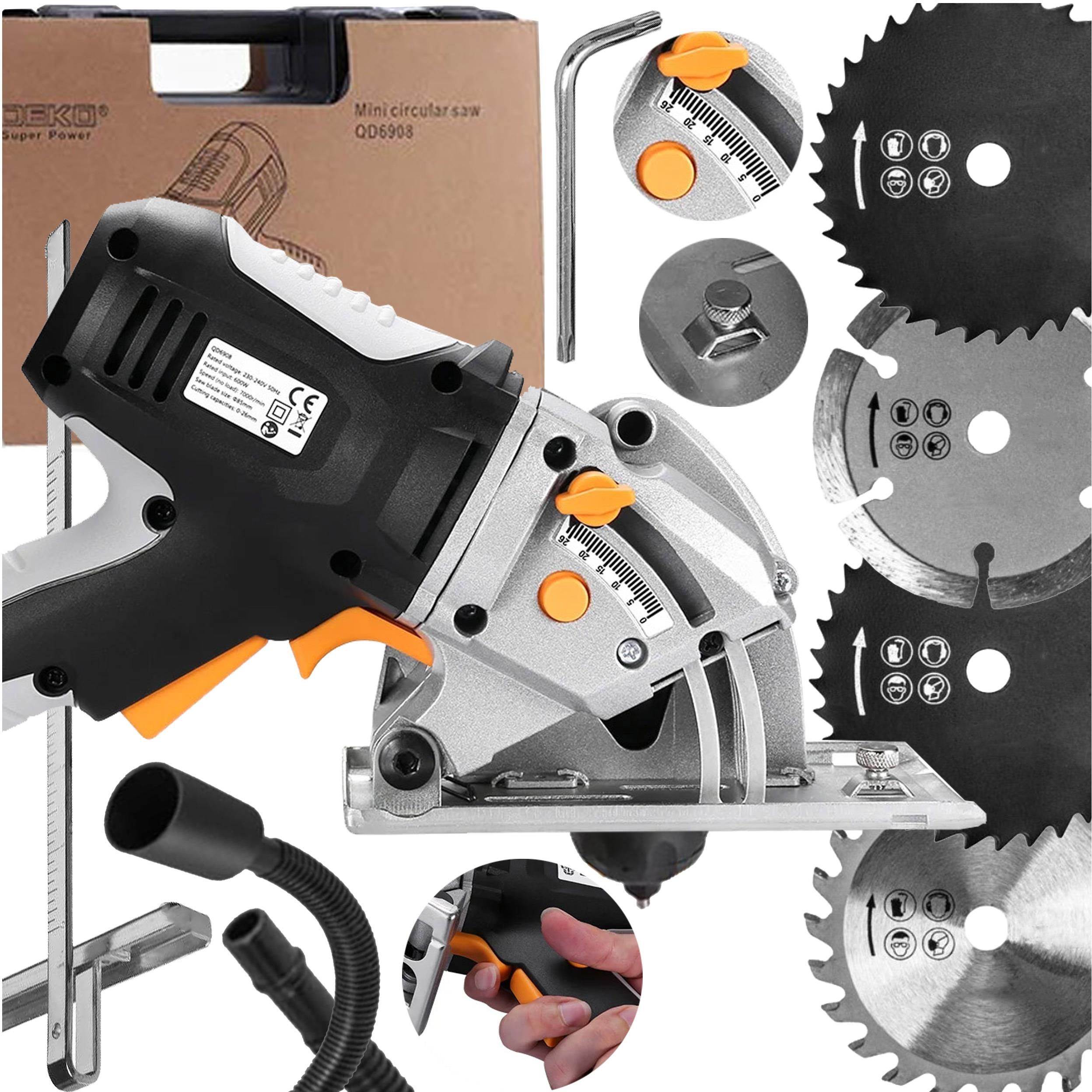 Piła MINI PIŁA TARCZOWA PILARKA DO DREWNA PRZECINARKA LASER MOCNA +4 ...