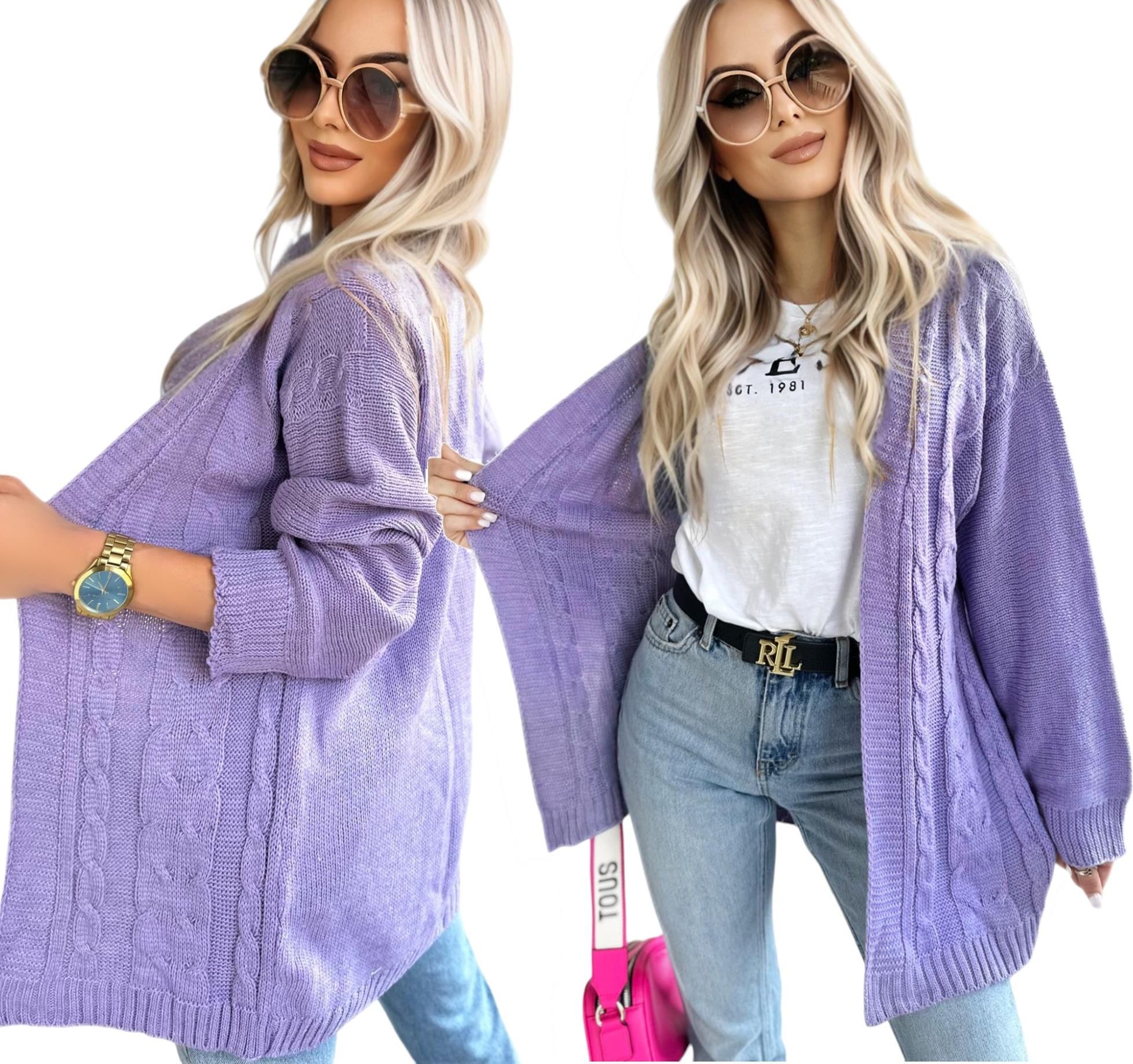 Długi Kardigan Sweter damski mięciutki modny - Ceny i opinie - Ceneo.pl