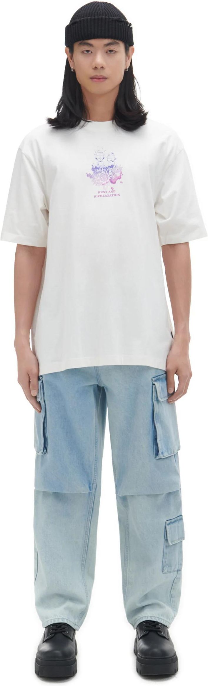 Cropp - Kremowa koszulka z nadrukiem Rick and Morty - Beżowy - Ceny i ...