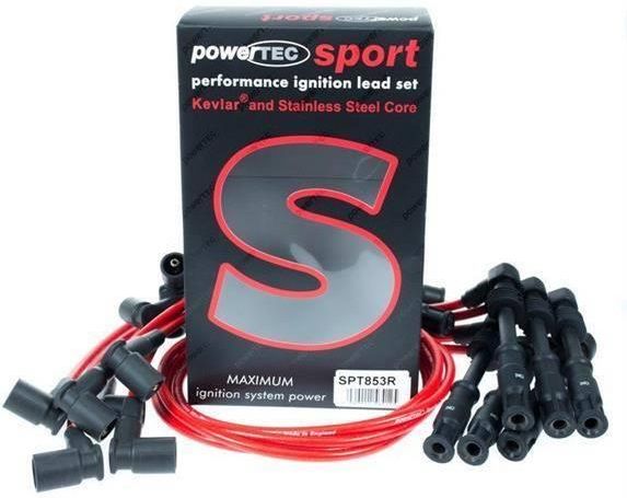 Powertec Przewody Zapłonowe Audi V8 100 S6 3.6 4.2L 91-97 Czerwone ...