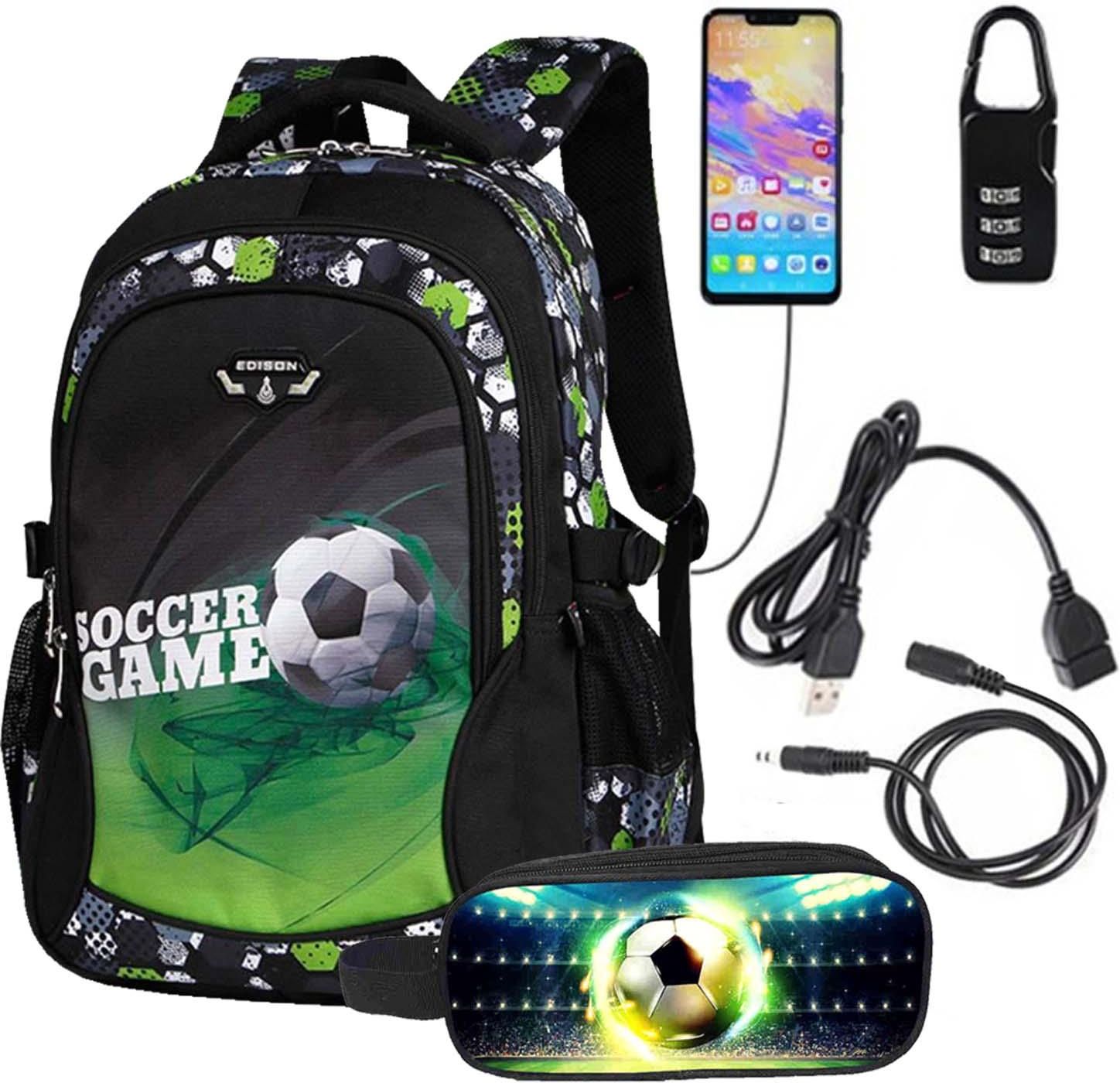 Plecak Szkolny Piłka Football Piórnik Gra Usb - Ceny i opinie - Ceneo.pl