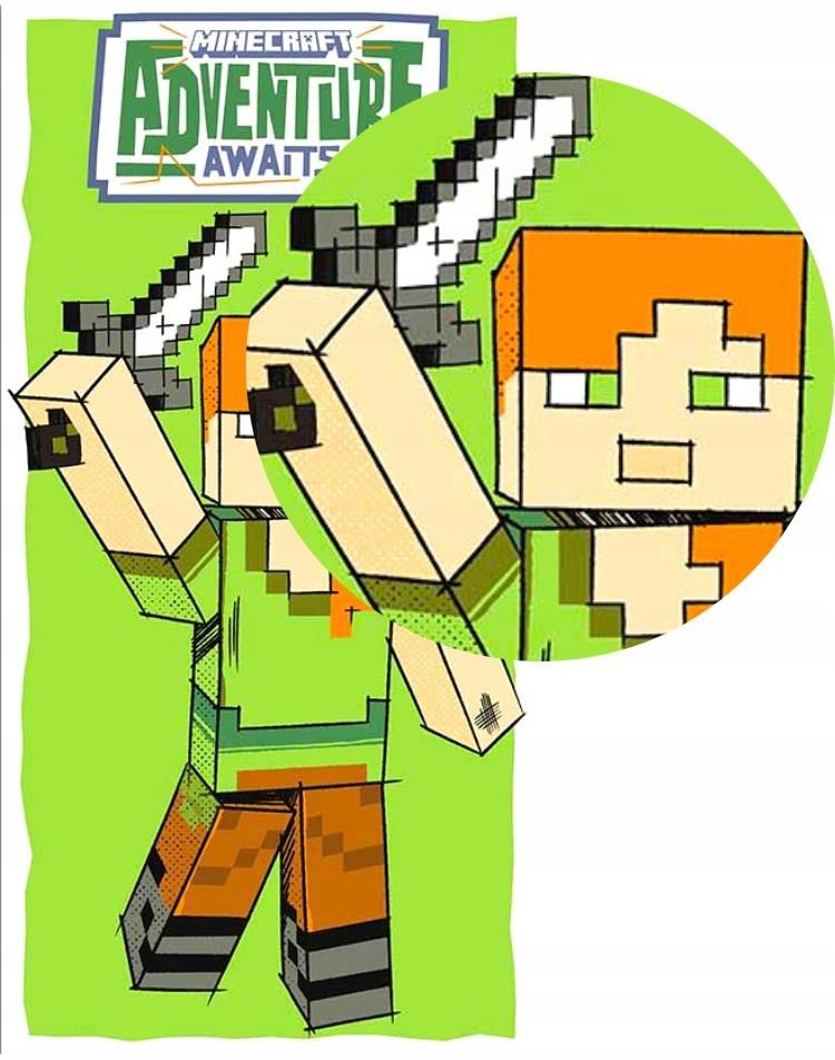 Supreme Style Zestaw Ręcznik Poduszka Minecraft Mine Alex Zombie ...