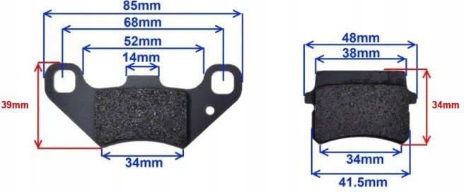 Amparts Klocki Hamulcowe Quad Atv Adly Pgo Quadzilla 110 125 Bashan ...