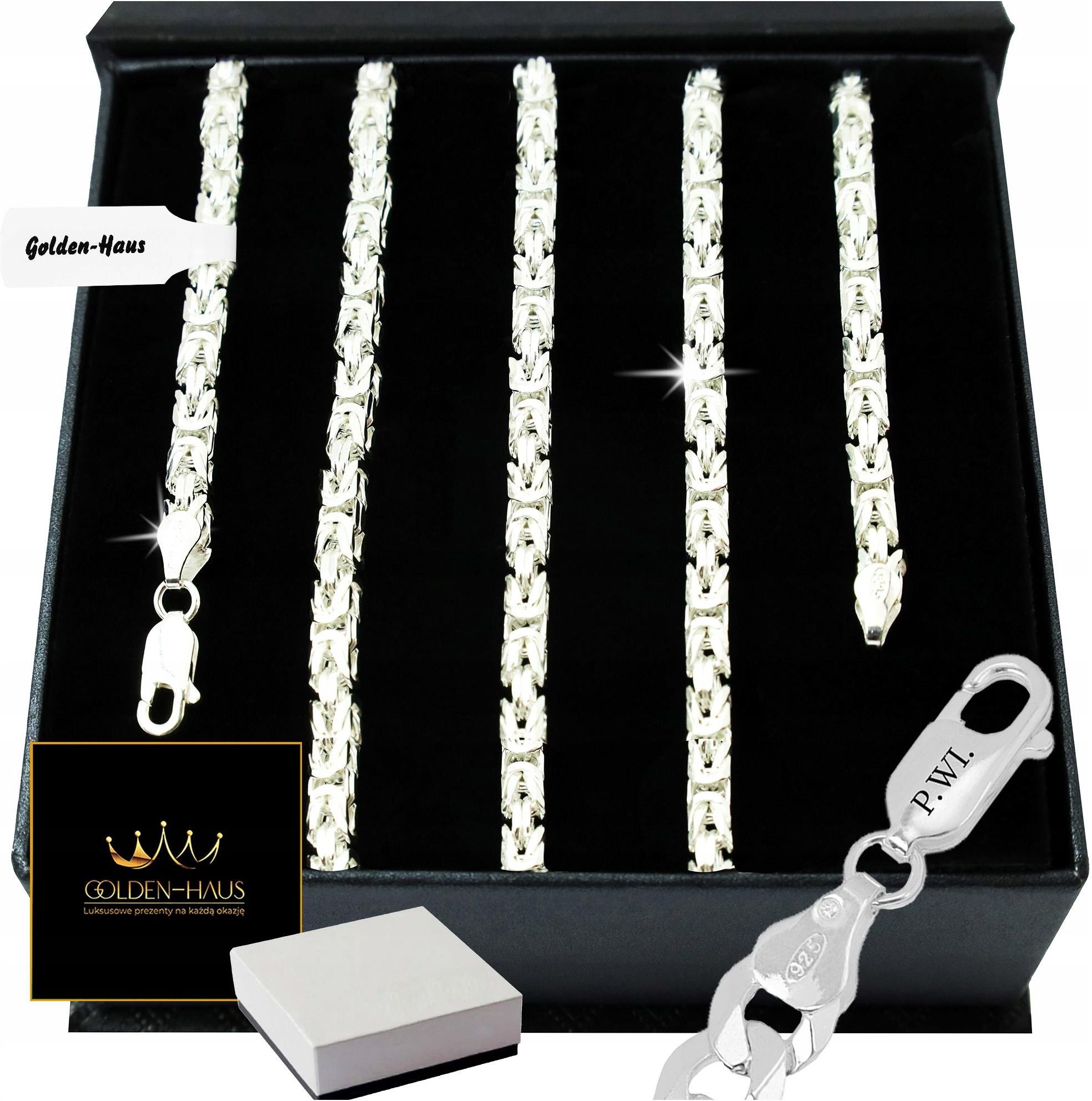 Męski Łańcuszek Splot Królewski Srebro 925 Diamentowany 55cm/3,5mm+GRAWER - Ceny i opinie - Ceneo.pl